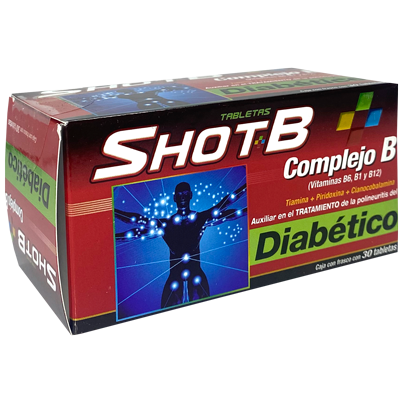 SHOT B DIABETICO TAB 30 – Farmacias Popular El Molinito