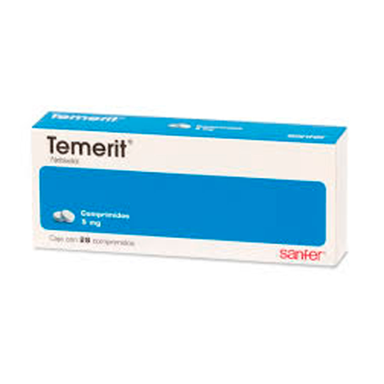 TEMERIT 5 MG TAB 28 295 – Farmacias Popular El Molinito