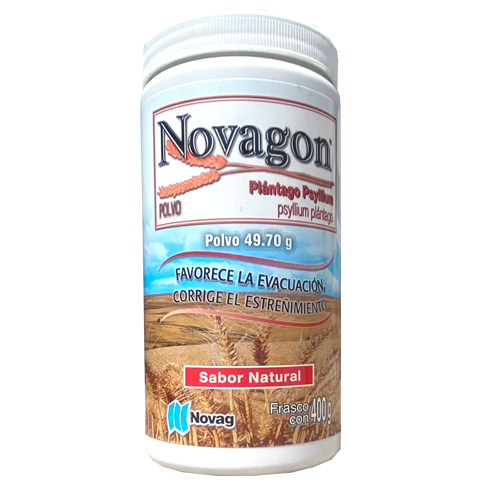 PLANTAGO PSYLLIUM NOVAGON 400 G – Farmacias Popular El Molinito