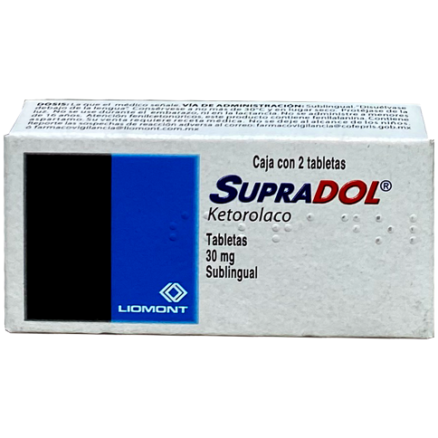 SUPRADOL SUBLIN 30MG TAB 2 – Farmacias Popular El Molinito