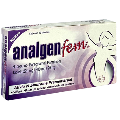 ANALGEN FEM 220 300 25MG TAB 12 – Farmacias Popular El Molinito