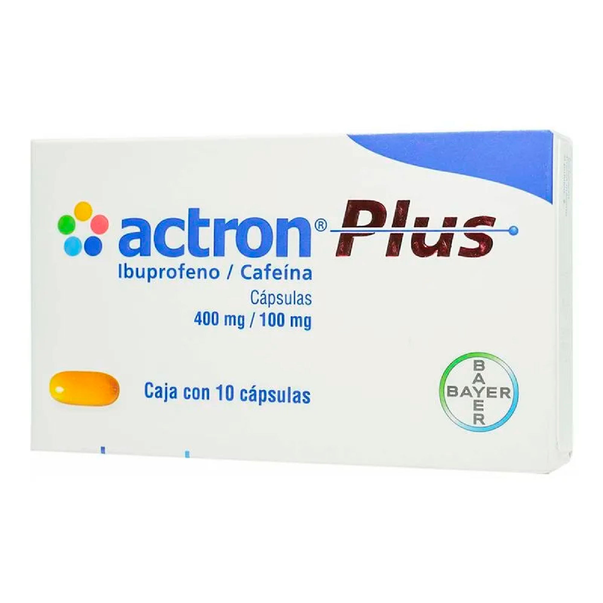 ACTRON PLUS 400 100 MG 10 CAPS – Farmacias Popular El Molinito