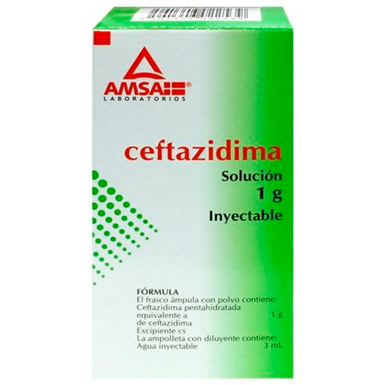 CEFTAZIDIMA 1G SI FA 3ML AMS LGEN – Farmacias Popular El Molinito