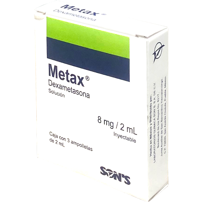 METAX C3 8MG 2ML Dexametasona – Farmacias Popular El Molinito