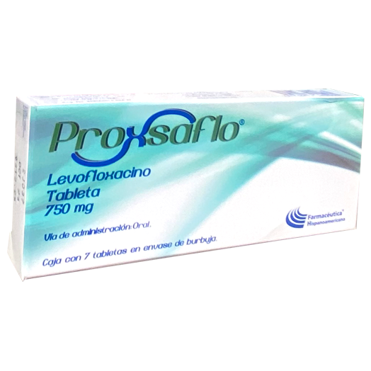 PROXSAFLO 750 MG TAB 7 Levofloxacino – Farmacias Popular El Molinito