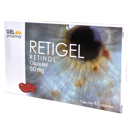 RETIGEL CAPS 40 50 MG Vitamina A – Farmacias Popular El Molinito