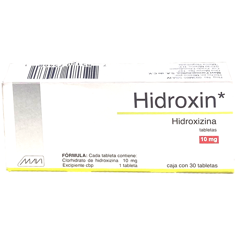 HIDROXIN 10MG C 30 TAB Hidroxizina – Farmacias Popular El Molinito