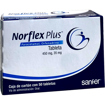 NORFLEX PLUS 35 450MG TAB 50 298 – Farmacias Popular El Molinito